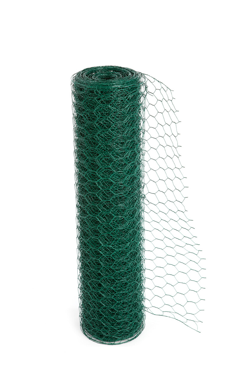 PVC Coated Green Chicken Rabbit Wire 25m 50m 3 widths Mesh Aviary ...