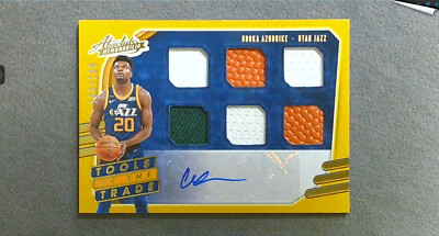 2020-21 Absolute Tools Six Swatch Signature Level 1 Udoka Azubuike /199 ...
