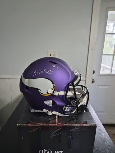 Jordan Addison Signed Minnesota Vikings Full-Size Replica Helmet ...