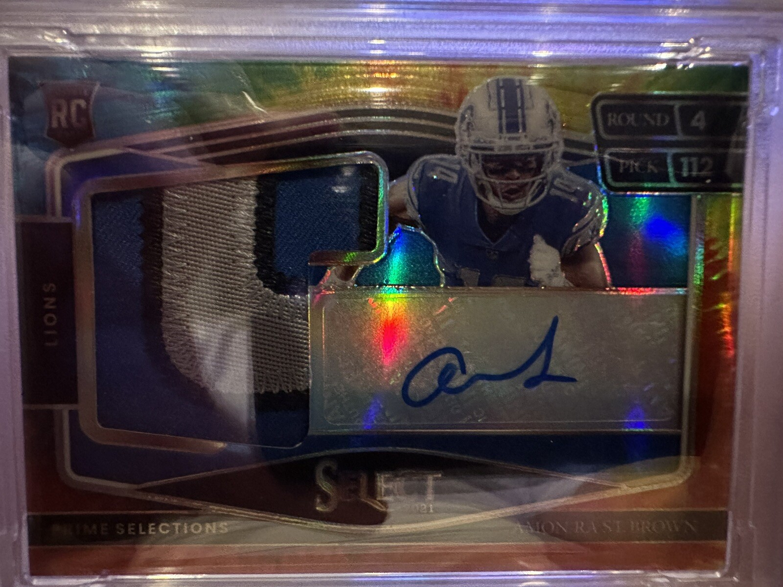 2021 Select Amon ra St Brown Rookie Patch Auto Tie Dye Prizm /25 | eBay