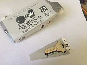 Axxess # 72 Key Keys Blank Assortment BOX OF 55 Locksmith Hardware Key ...