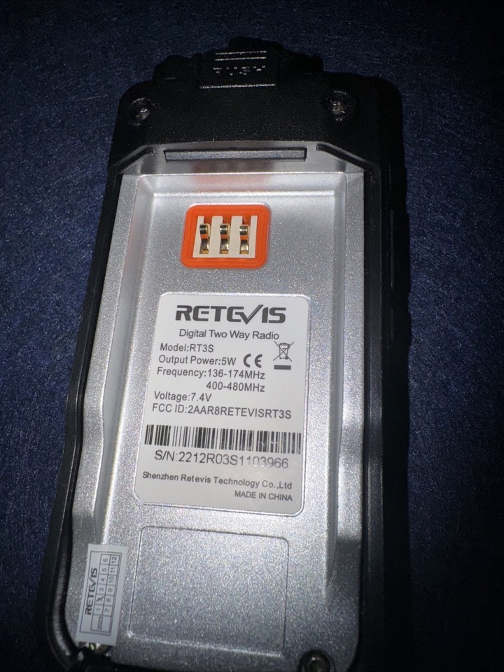 Retevis RT3S Digital 5W Ham Radio DMR GPS Dual Band TDMA Walkie Talkie ...