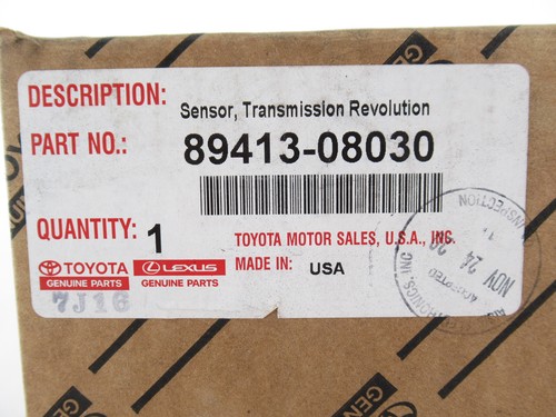 Genuine OEM Toyota 89413-08030 Transmission Revolution Vehicle Speed ...