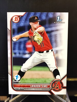 Landon Sims 2022 1st Bowman Draft 1st Edition #BD-72 - Arizona ...