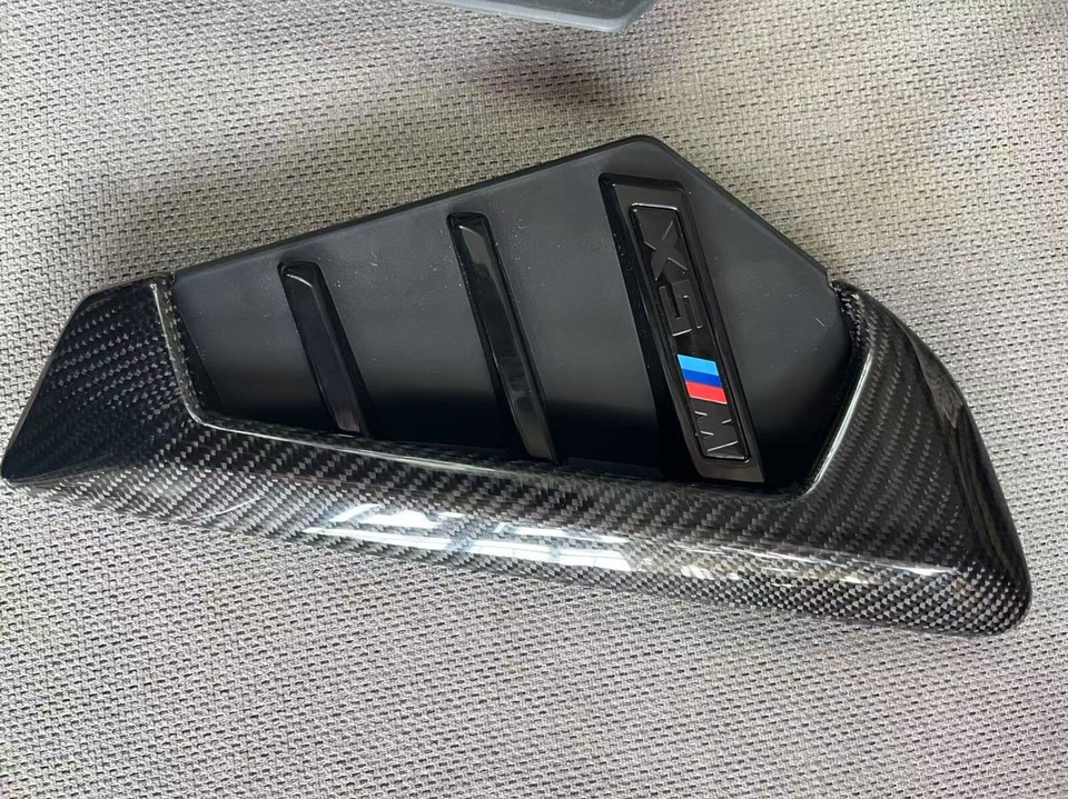 2PCS Real Carbon Fiber Side Fender Air Vent Trim For BMW X5 G05 X5M F95 ...