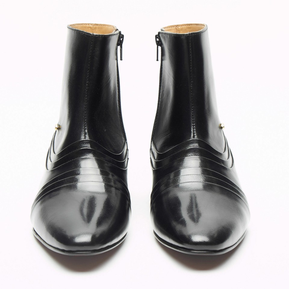 Lucini Mens Side Zip Leather Cuban Heel Boots Black & Brown | eBay UK