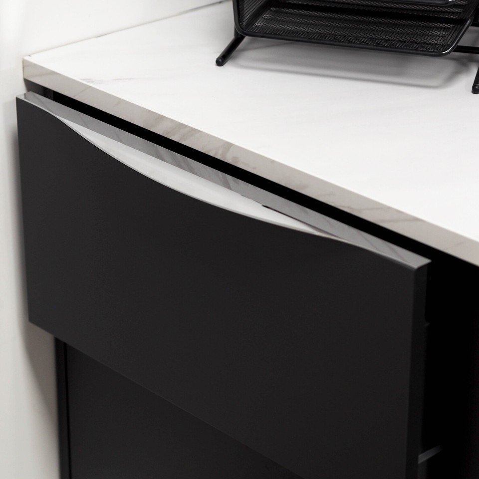 Chrome Kitchen Trim Handle Polished 596mm 796mm Edge Mount Profile Trim ...