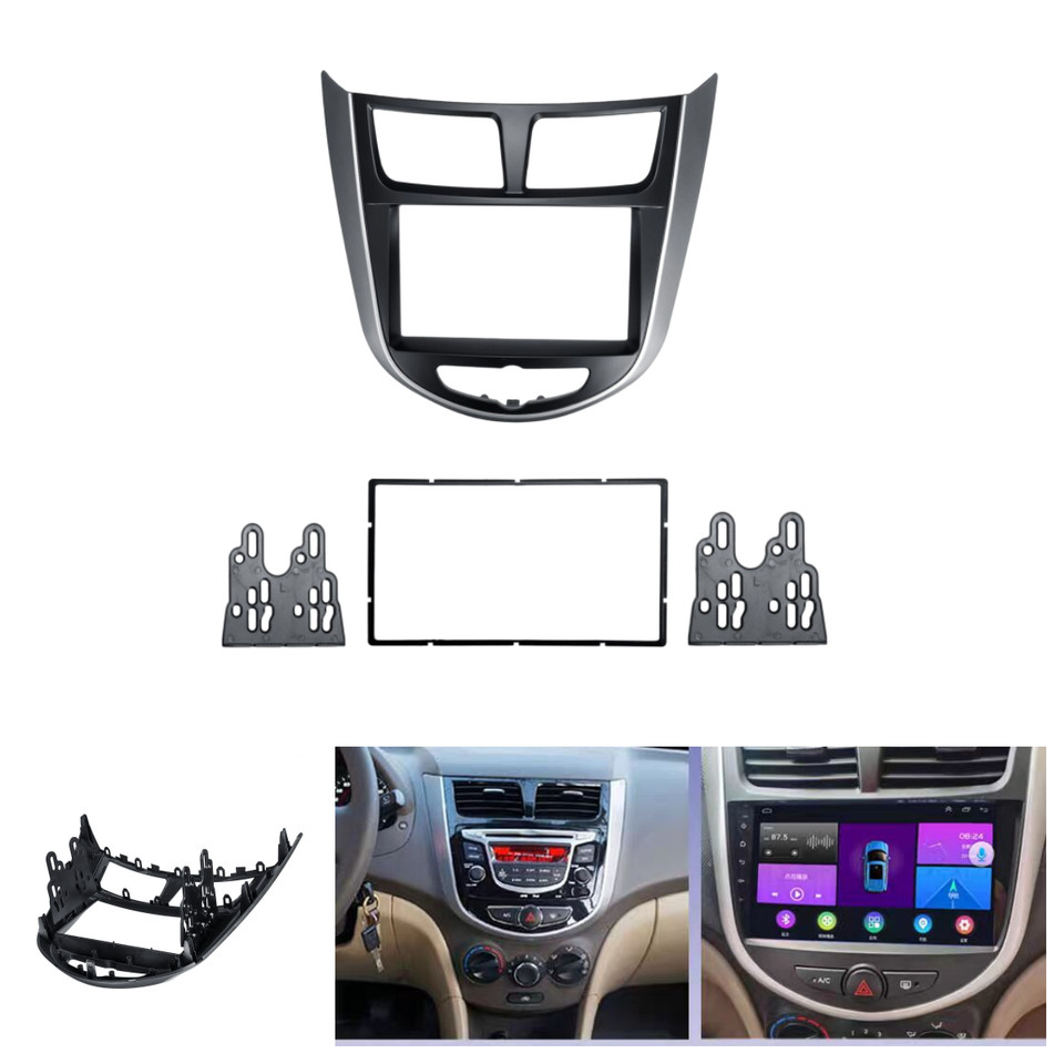 Car Stereo Radio Fascia Panel Dash Trim Frame For 12-17 Hyundai Accent ...