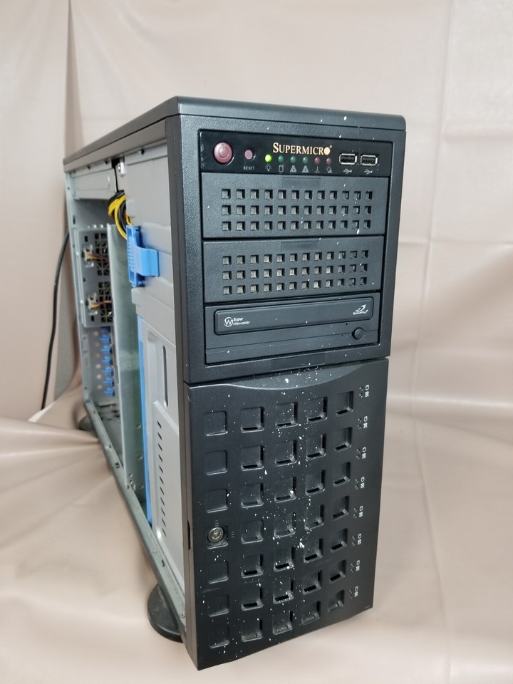 Supermicro Super Server Tower CSE-745, Xeon, CPU X3220, 2.40GHz SAS, 8 ...