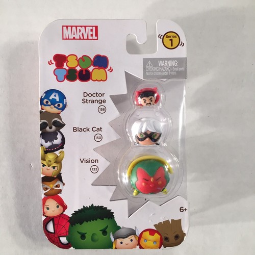 Marvel Tsum Tsum 3 Pack Series 1 Vision 133 Black Cat 150 Doctor ...