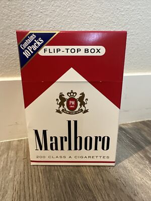 Rare Empty Marlboro cigarettes Flip top Box Large package Merry ...