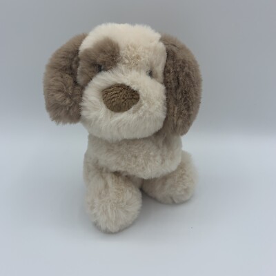 ebba - Eco Collection - 6" Toddy Dog Plush baby Rattle embroidered eyes ...