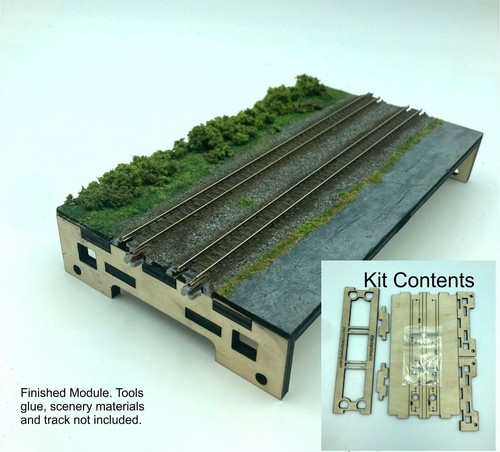 StackerMod-N model railroad module kit 248mm straight For Kato Track | eBay