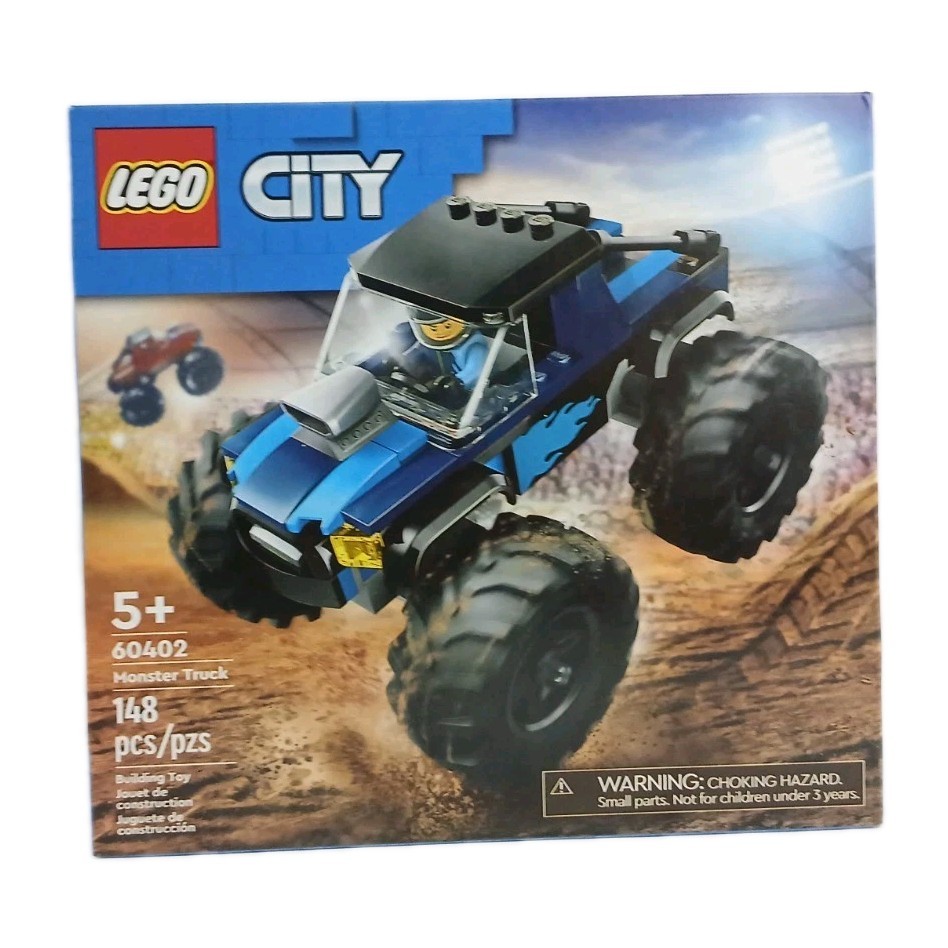 LEGO® CITY Blue Monster Truck 148 Piece Building Playset 60402 ...