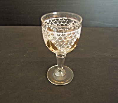 Crystal Digestif Glass Enamelled Decor Honeycomb Art Nouveau Legras | eBay