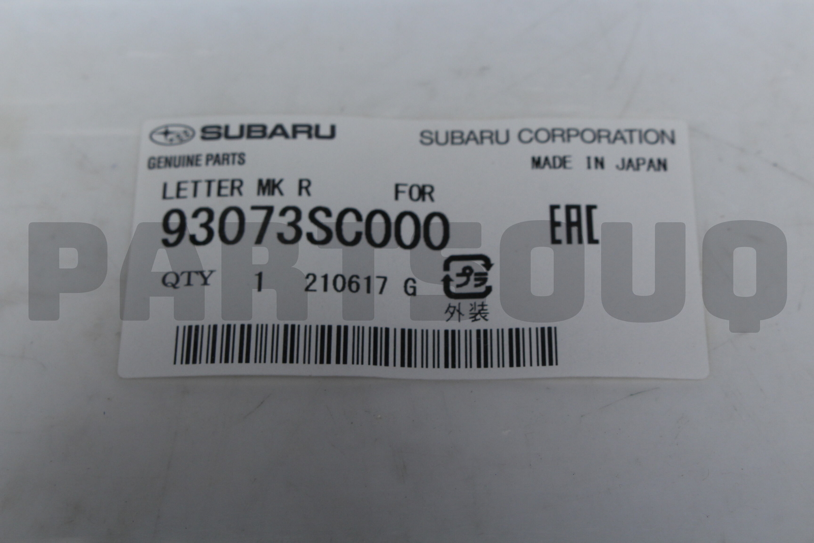 93073SC000 Genuine Subaru LETTER MK R FOR 93073-SC000 | eBay