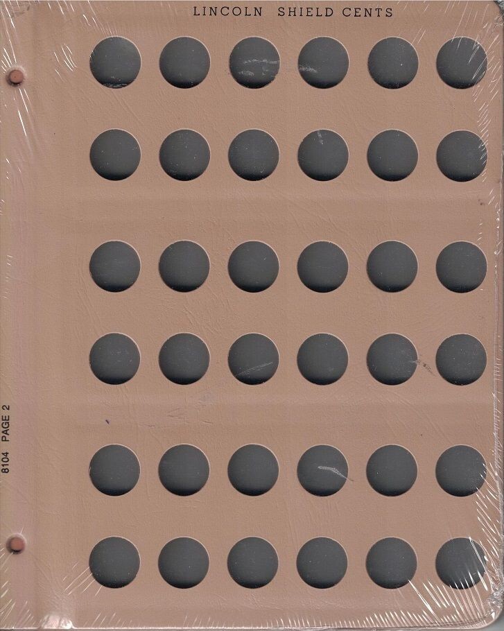 Dansco Extra Blank Page For Lincoln Shield Cents Coins Collection ...
