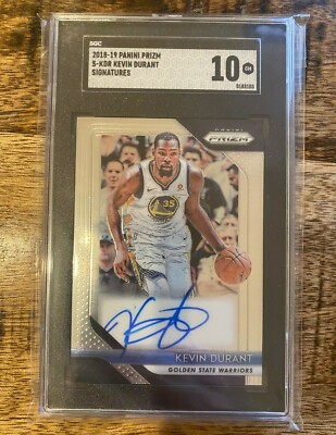 2018-19 Panini Prizm Signatures KEVIN DURANT #S-KDR On Card Auto SGC 10 ...