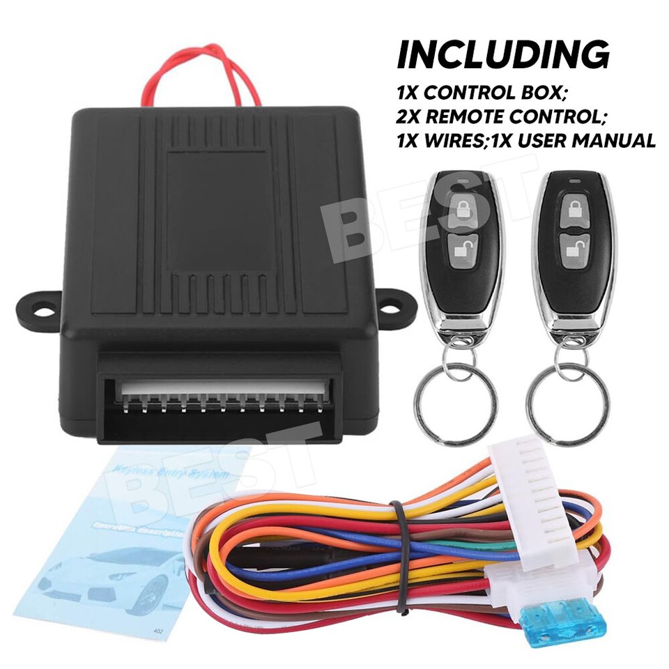 Universal Auto Keyless Entry System Door Remote Control Central Lock ...