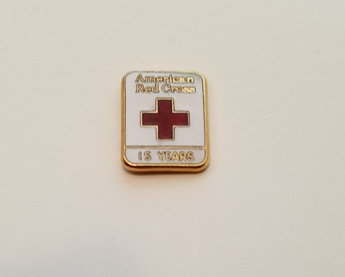 RED CROSS 15 YEAR SERVICE PIN, 24 Kt. GP (New) | eBay