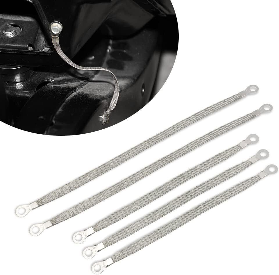 5× Universal Automotive Ground Strap Tinned Copper Car Engine Ground ...