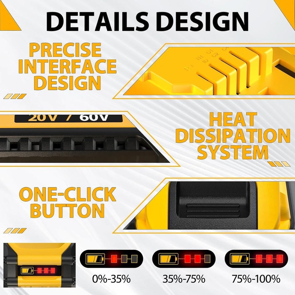 For Dewalt DCB609 20V/60V MAX FLEXVOLT 12.0Ah Lithium ion Battery ...