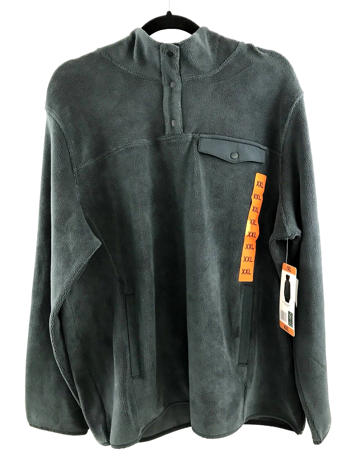 32 DEGREES HEAT - Woodland Grey Snap Fleece Pullover Jacket XXL - New ...