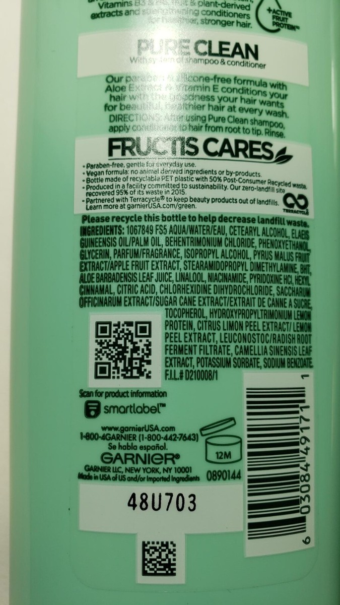 Garnier Fructis Shampoo Ingredients