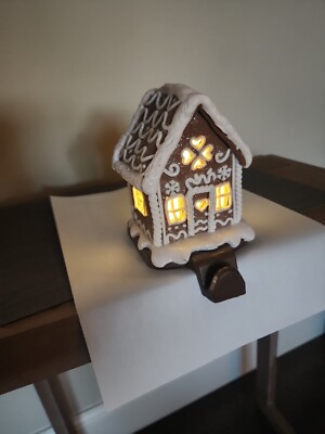 NEW RAZ Imports 5.5" Lighted Gingerbread House Stocking Holder ...
