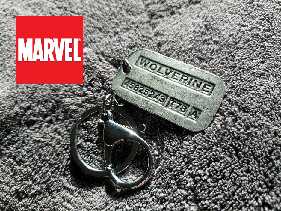 Wolverine Logan dog tag keychain X-MEN Full metal Comic Collectible ...