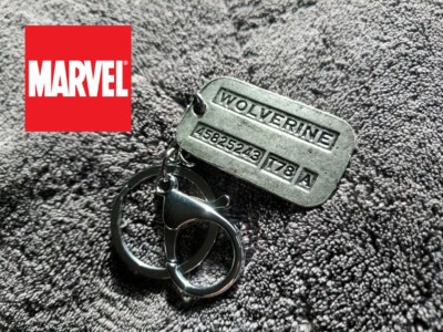 Wolverine Logan dog tag keychain X-MEN Full metal Comic Collectible ...