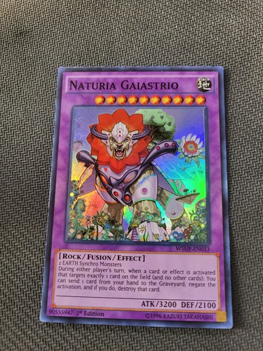 1x YuGiOh Card - Naturia Gaiastrio WSUP-EN033 - 1st Ed. Super Rare LP ...