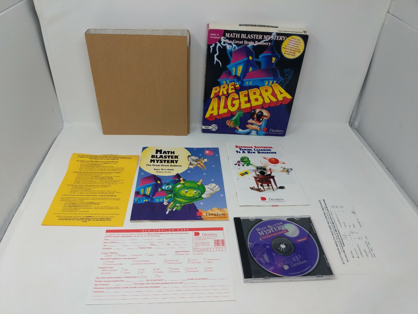 Davidson Math Blaster Mystery Pre-Algebra Ages 10 - Adult Windows/Mac ...