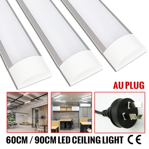 2x 60CM 90CM LED BATTEN LIGHT DOWN FLOOD WORK GROW LAMP T8 FLUORESCENT ...