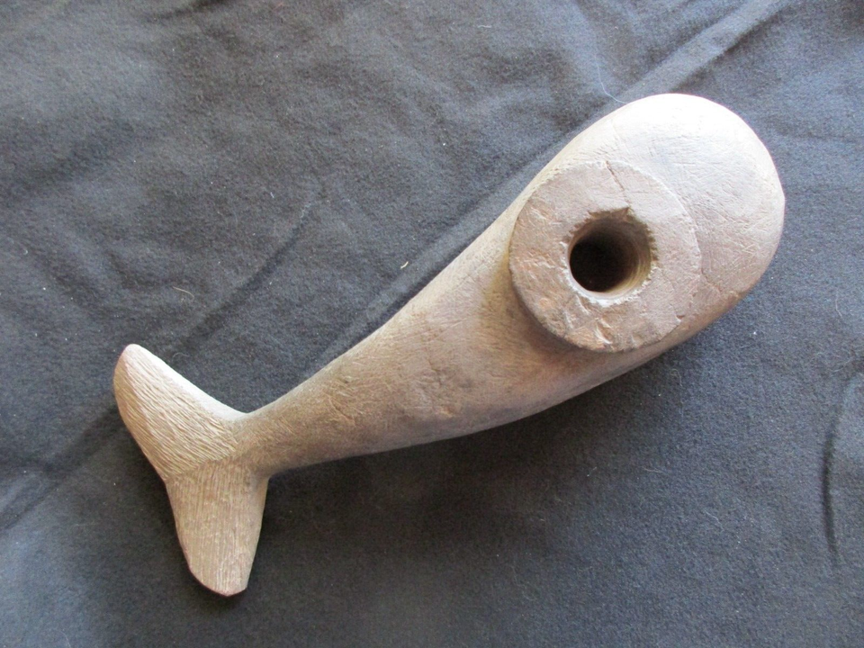 HUGE NATIVE AMERICAN CEREMONIAL STONE PIPE, 15-LB WHALE EFFIGY, DAY ...
