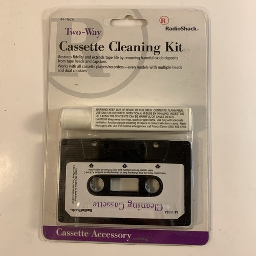 Radio Shack Two-Way Cassette Cleaning Kit 44-1162A New Sealed | eBay