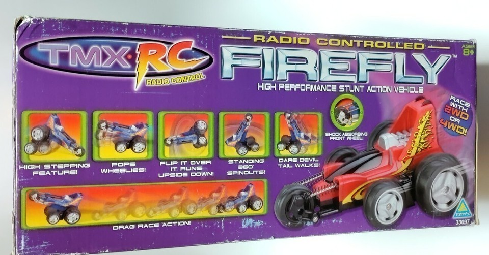 2001 Toymax TMX Firefly Stunt Remote Controlled Race Car Vintage RC NEW ...
