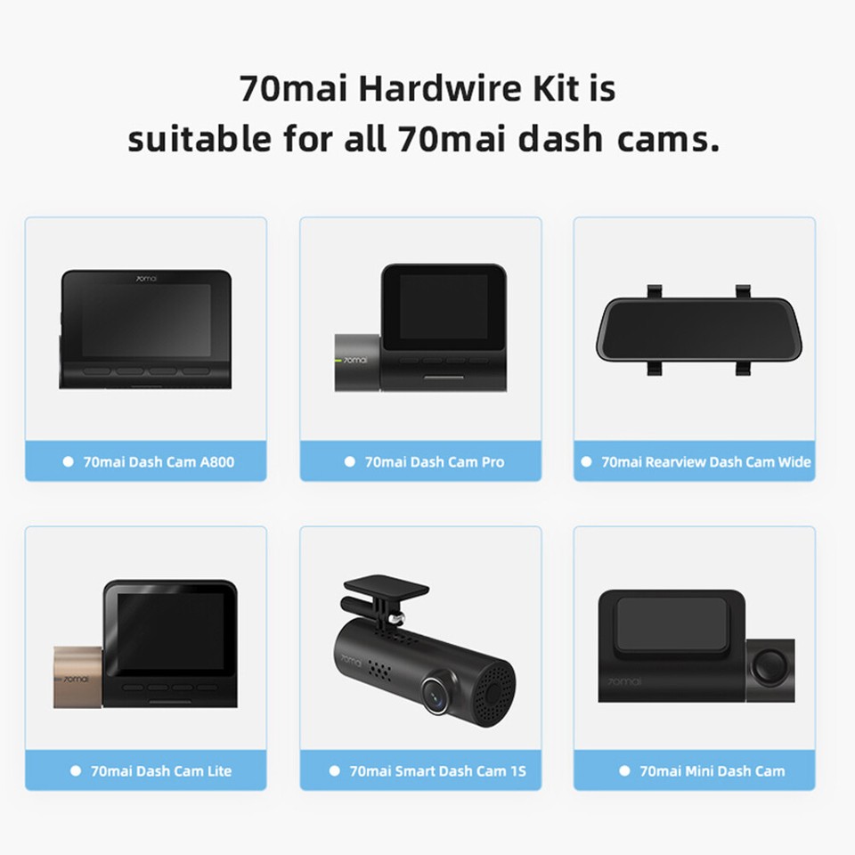 70mai Car Dash Cam Cable Mini USB Hard Wire Kit for 70mai Dash Dam A400 ...