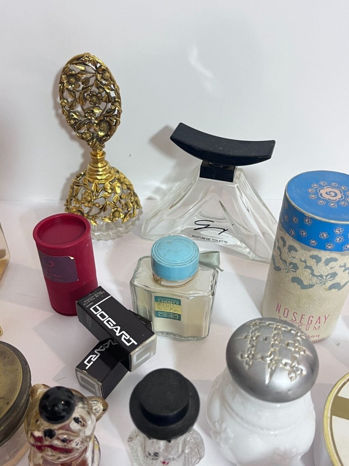 Vintage Perfume Lot Powders Designer Miniatures Glass Bottles 45 ...