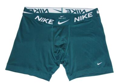 NIKE Dri-Fit Dark Green Swoosh Waistband & Leg Pouch Front Boxers Mn's ...