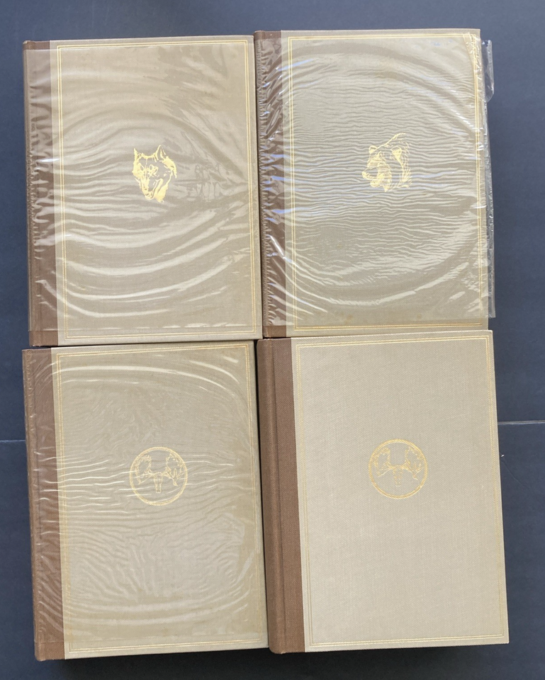 1925 - LIVES OF GAME ANIMALS by ERNEST T. SETON - 4 VOLS. SIGNED 1st Ed ...