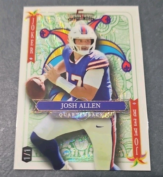 2024 Wild Card 5 Card Draw Stacked Deck Joker Green Josh Allen 1/1 | eBay