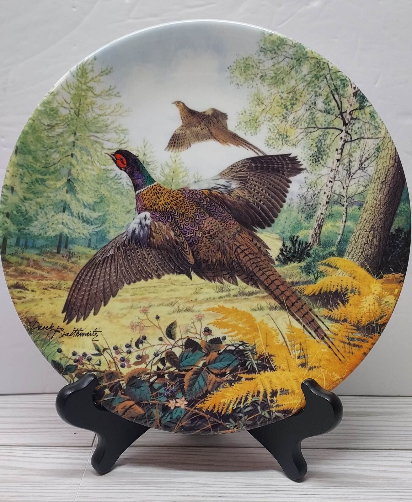 Royal Grafton Collector Plate # C3214 PHEASANTS IN FLIGHT Derek ...