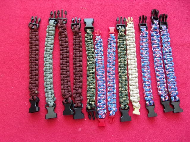 Paracord Bracelet Assortment - Hand Woven by Hospital Patients ...