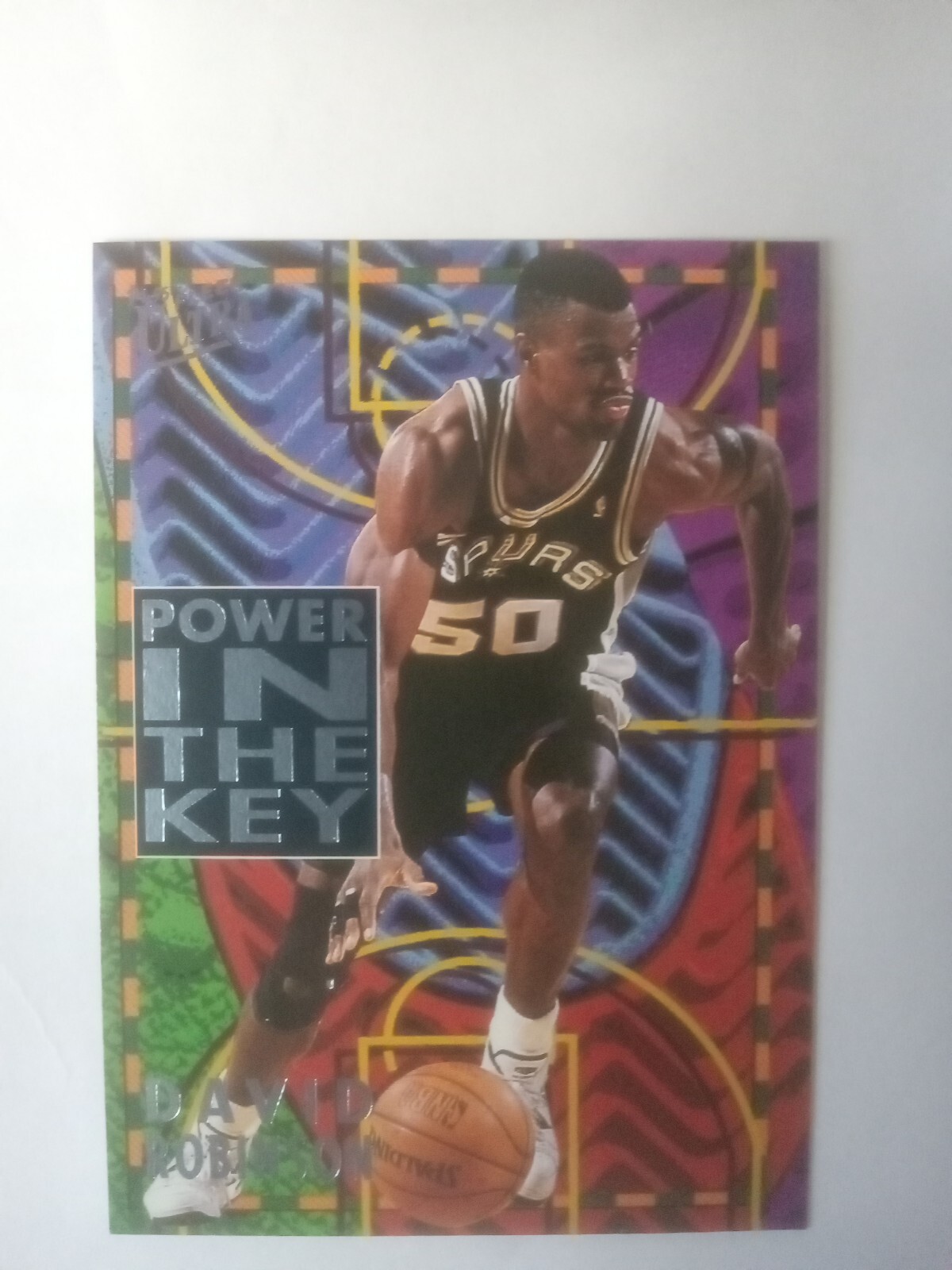 1994-95 David Robinson Fleer Ultra Power in the Key #8 Insert Spurs HOF ...