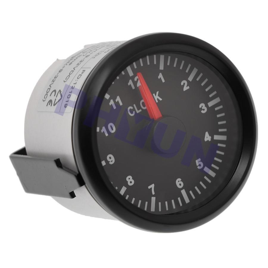 52mm 12V Marine Boat Clock Time Gauge Red Backlight Analogue Pointer 0 ...