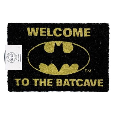 DC COMICS BATMAN 'WELCOME TO THE BATCAVE' COIR DOOR MAT - OFFICIAL ...