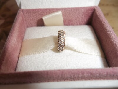 Genuine Authentic Pandora 14ct Gold Pave Inspiration Spacer Charm ...