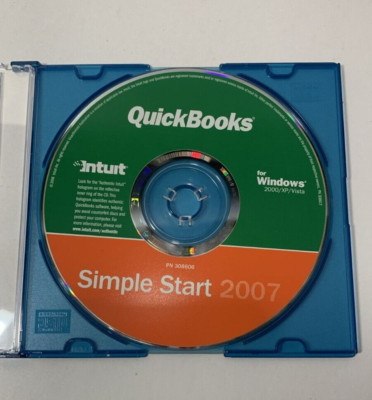 QuickBooks Simple Start 2007 Essentials Edition Financial Windows Disc ...
