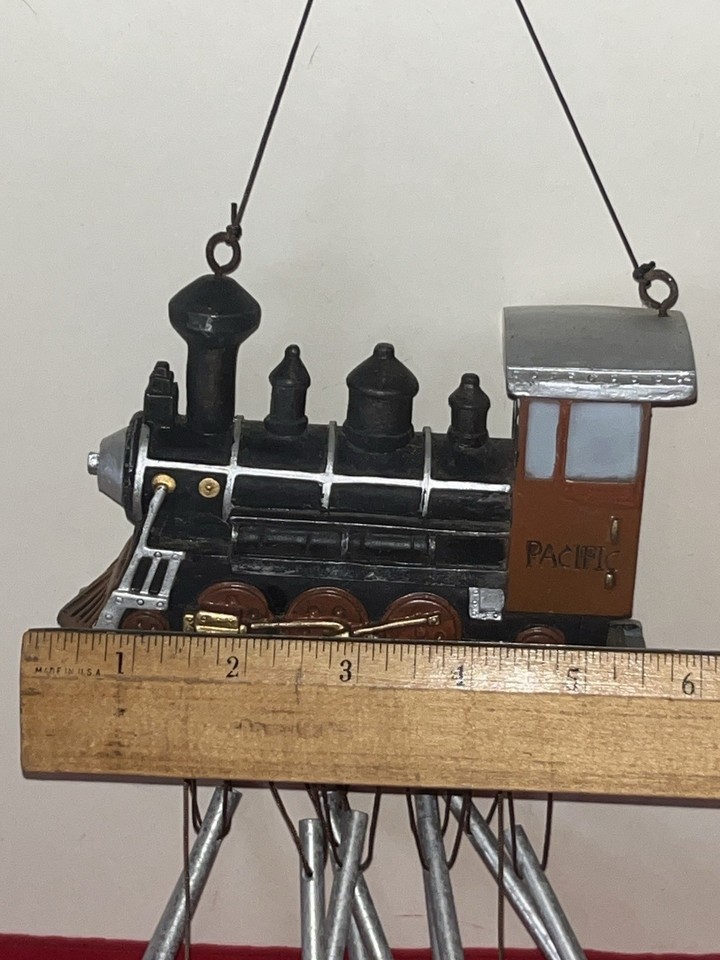 24” RAILROAD TRAIN LOCOMOTIVE ENTHUSIASTS THEMED HANGING WIND CHIMES ...